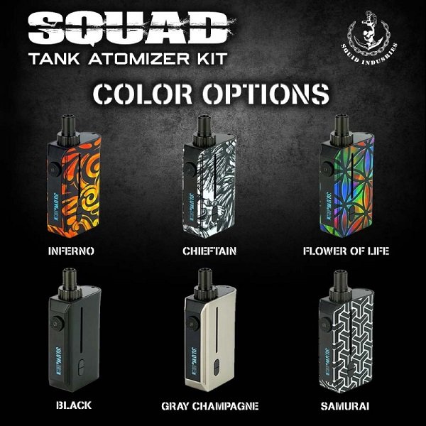Squid Industries Squad Tank/RTA Atomiser Kit 1300mah – Legion Of Vapers