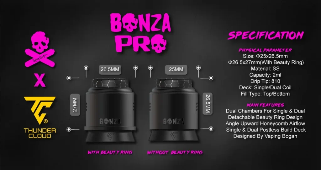 Thunder Cloud X Vaping Bogan Bonza Pro RDA | Legion Of Vapers